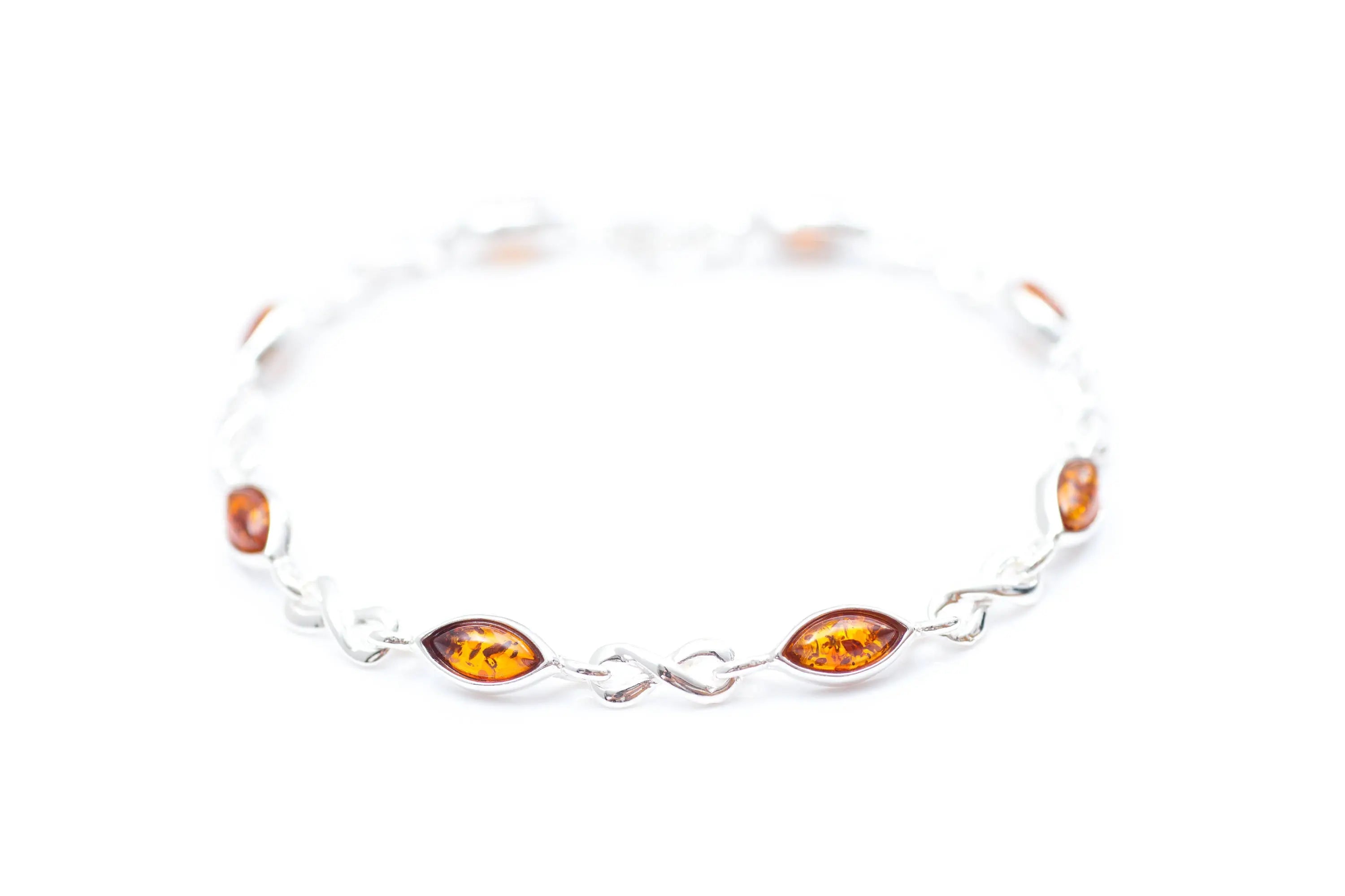 Classic Amber Infinity Bracelet - Baltic Beauty