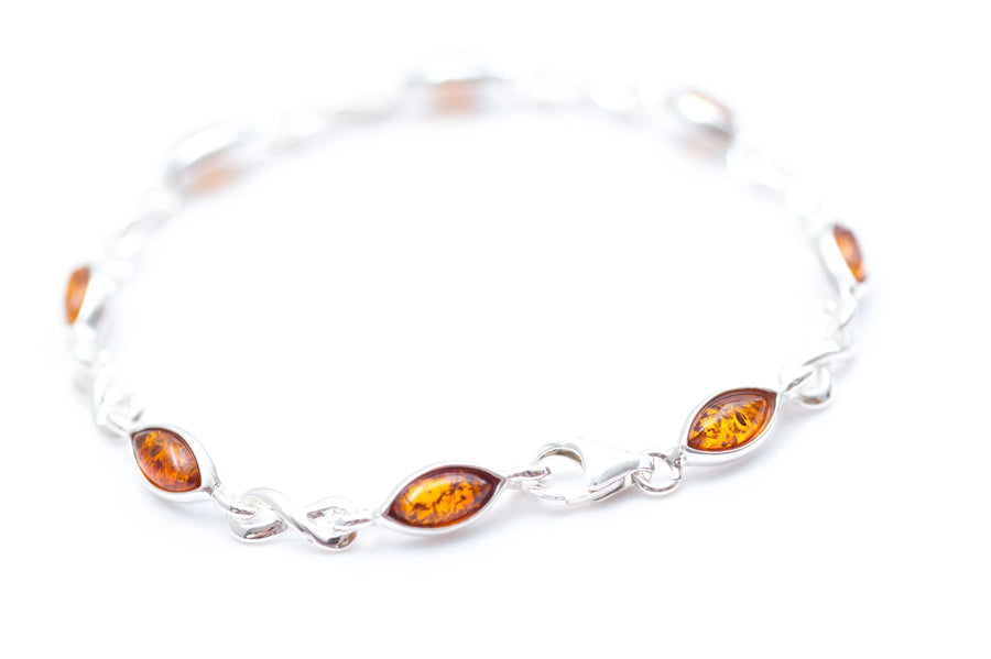 Classic Amber Infinity Bracelet - Baltic Beauty